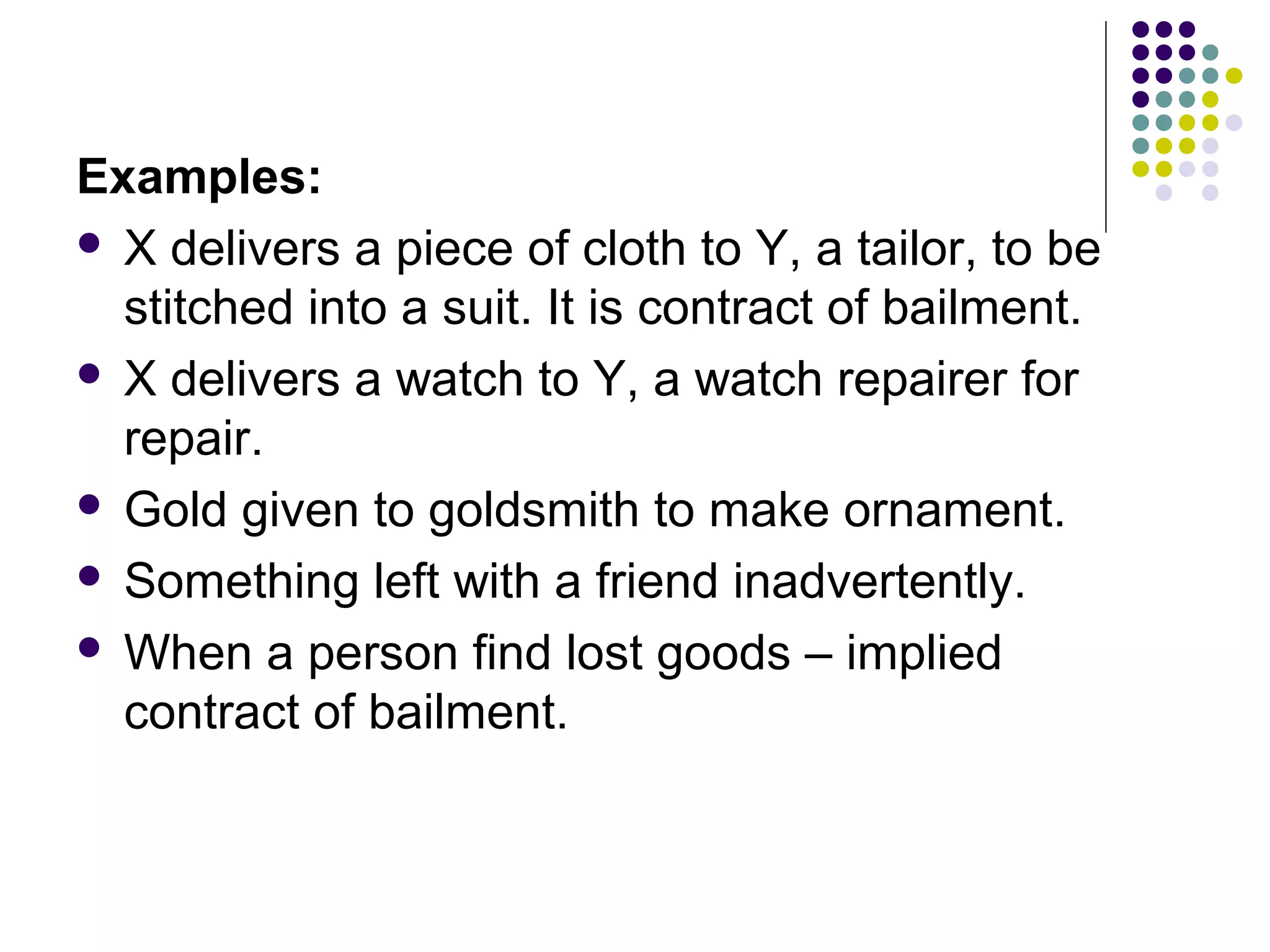 Law of Bailment | PPT