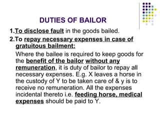 Law of Bailment | PPT