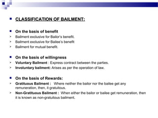 Bailment and Pledge - Business Law | PPT