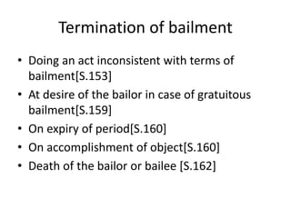 Bailment and pledge | PPTX