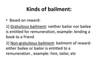 Bailment and pledge | PPTX