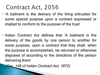 Bailment and pledge | PPT