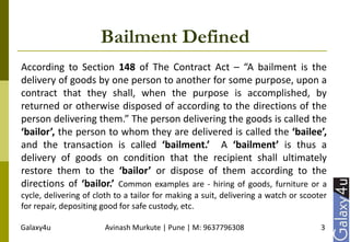 Bailment and Pledge | PPT