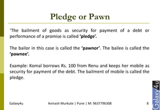 Bailment and Pledge | PPT