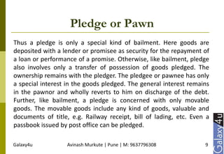 Bailment and Pledge | PPT