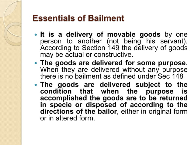 Bailment+pledge | PPT