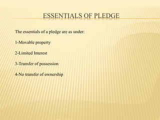 Bailment & pledge | PPTX
