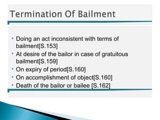 Bailment & pledge | PPT