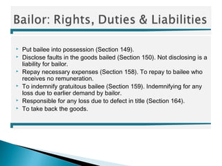 Bailment & pledge | PPT