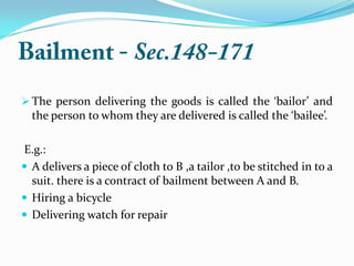 Bailment with sections final | PPT