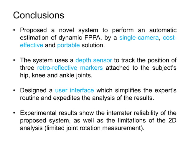 First Approach to Automatic Measurement of Frontal Plane Projection ...