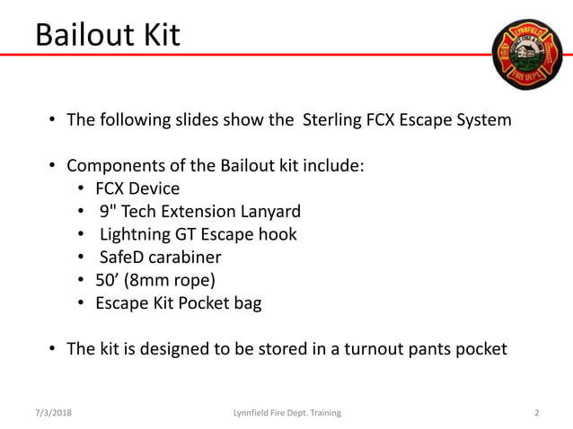 Bailout kit 062318 (1) | PPTX | First Aid | Injuries