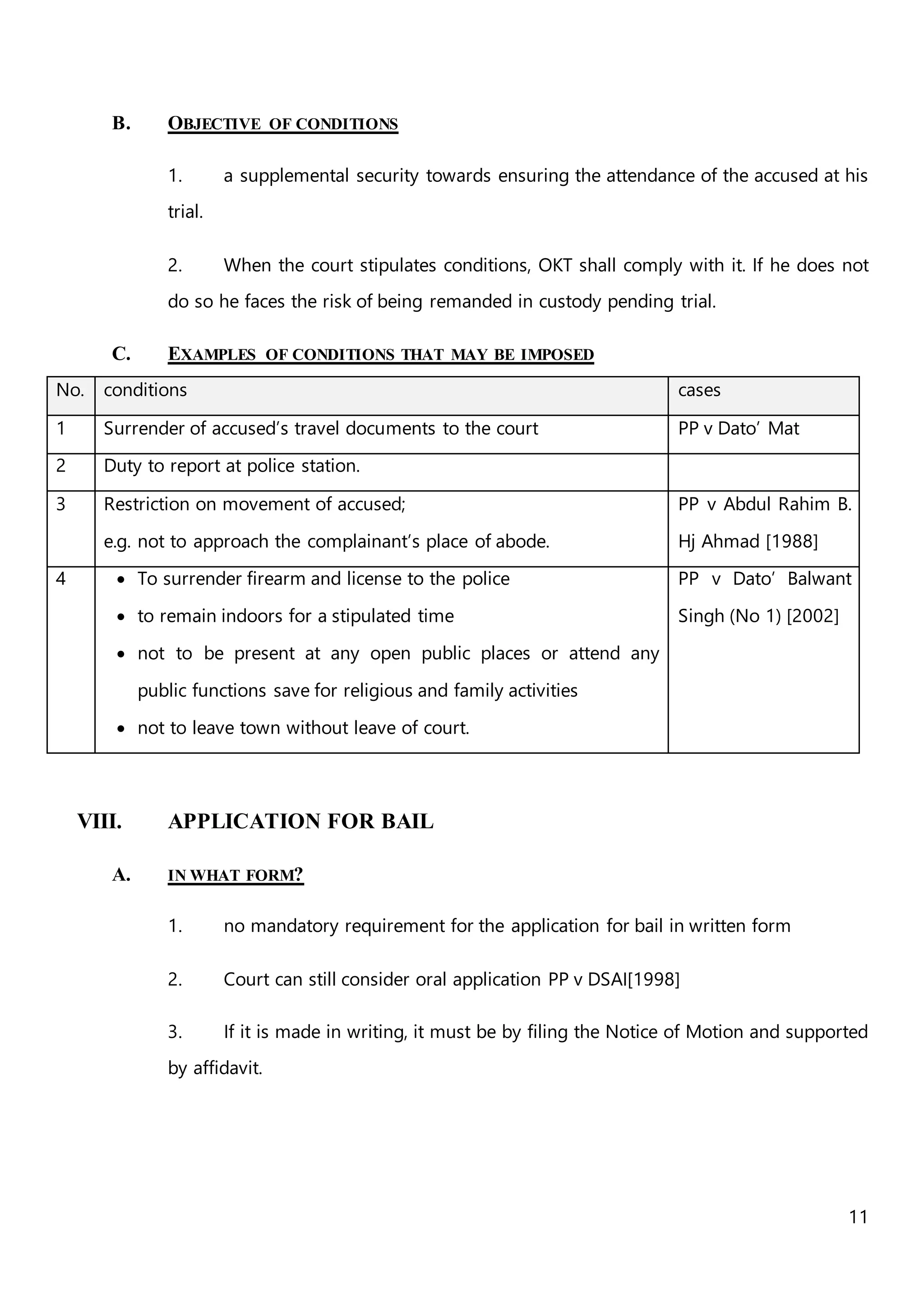Bail under CPC Malaysia (2017/2018) | DOCX