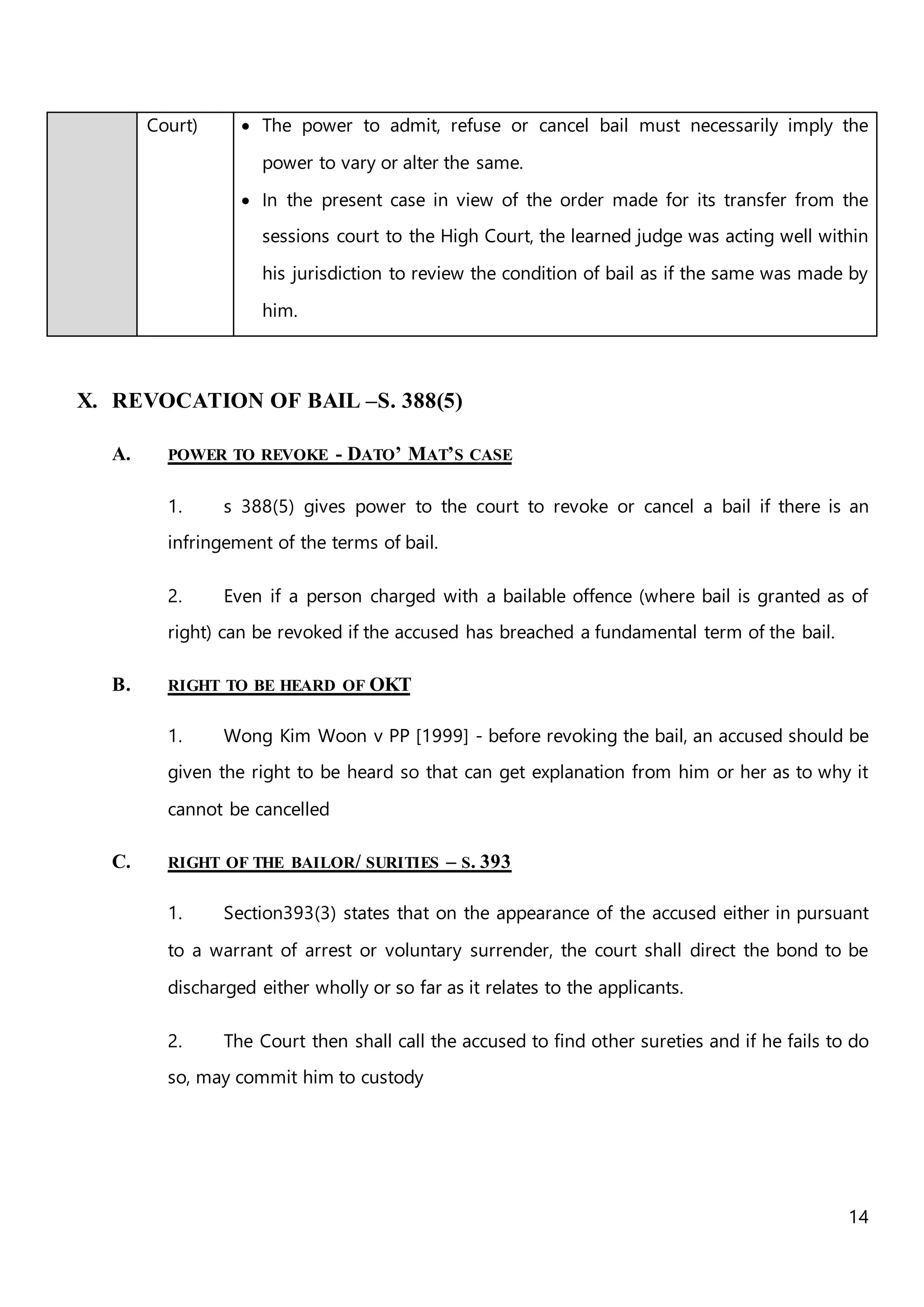 Bail under CPC Malaysia (2017/2018) | DOCX