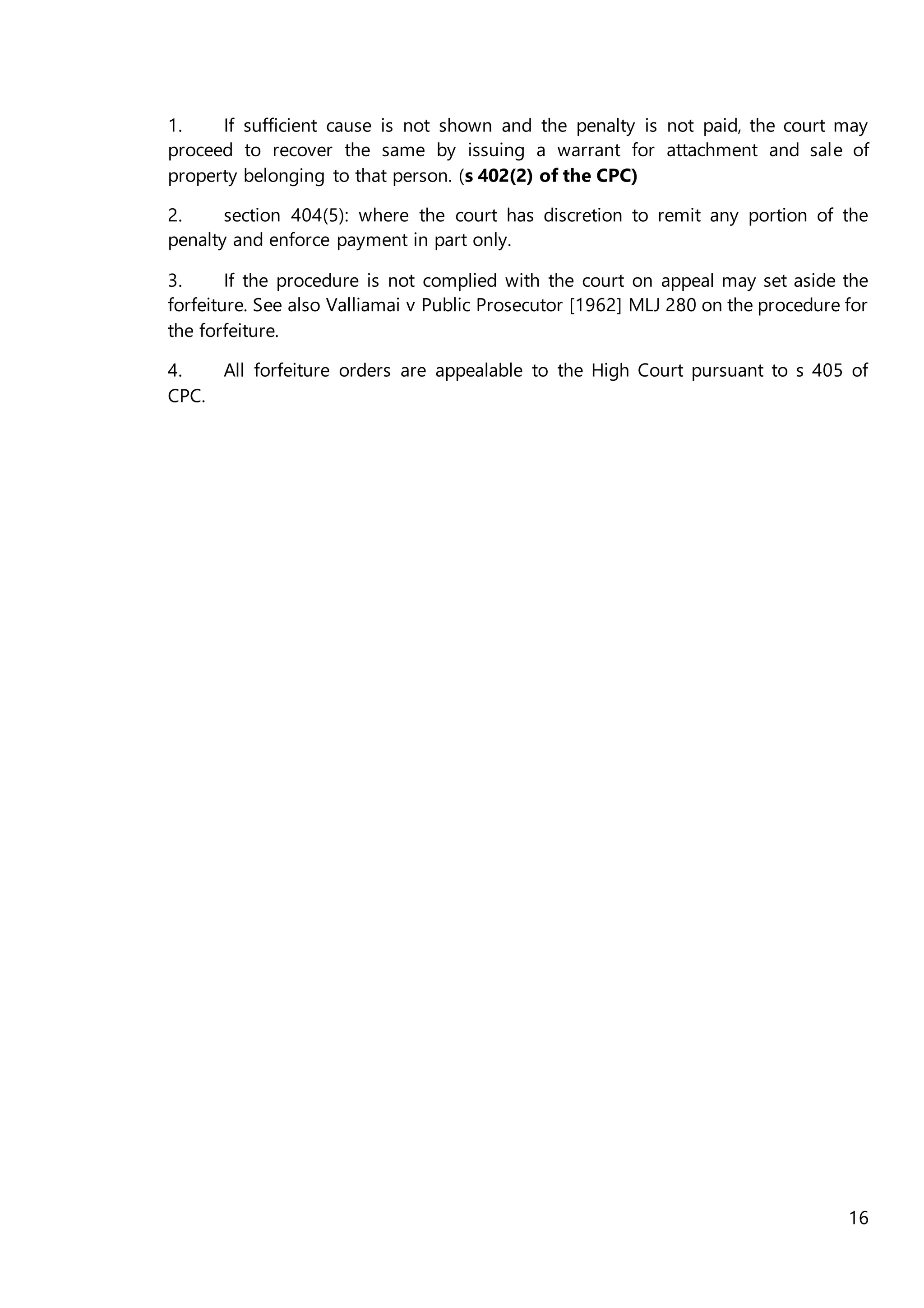 Bail under CPC Malaysia (2017/2018) | DOCX