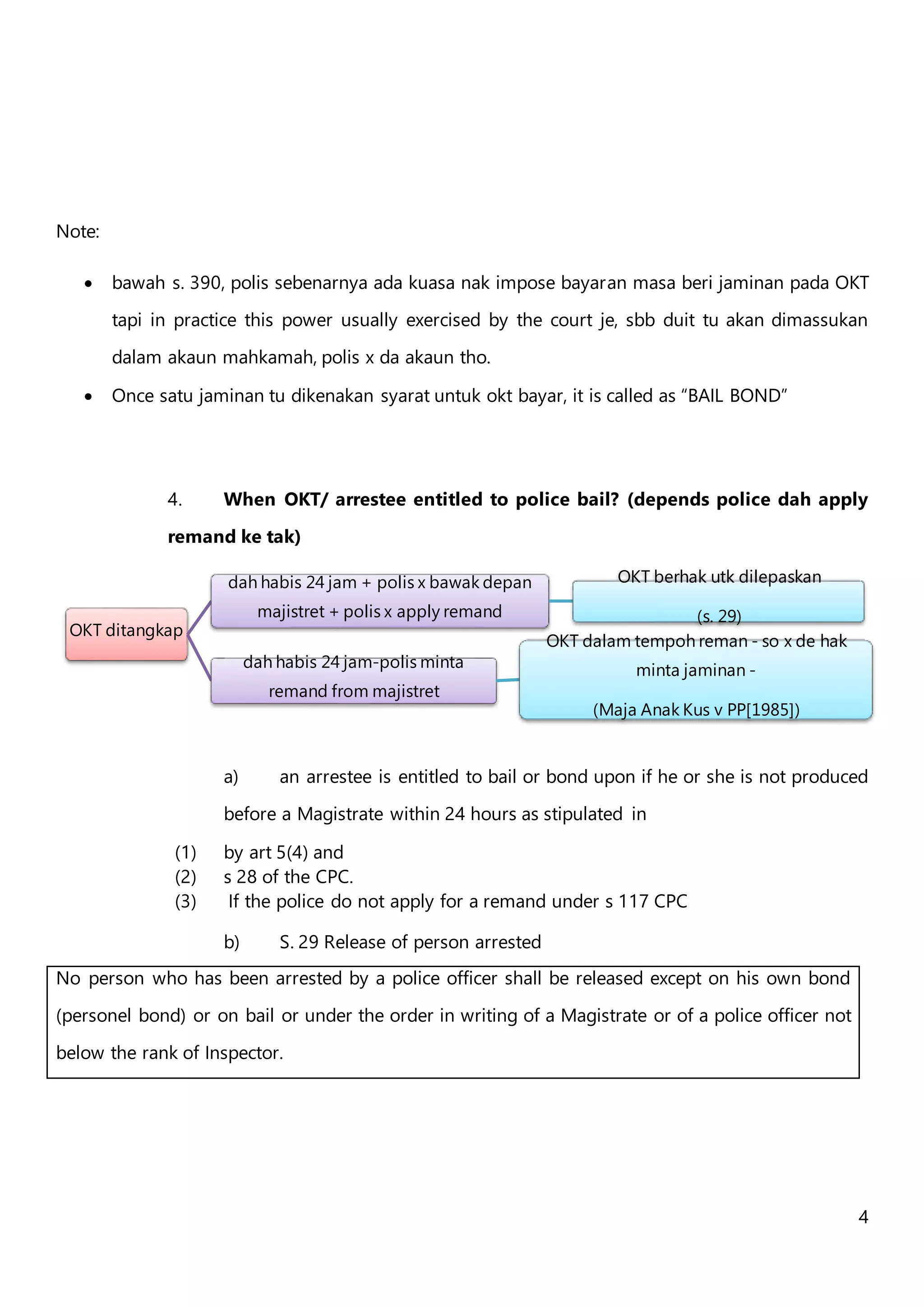 Bail under CPC Malaysia (2017/2018) | DOCX