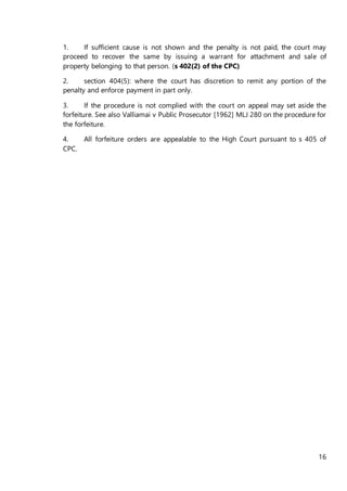 Bail under CPC Malaysia (2017/2018) | DOCX