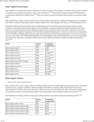 BAIN CAPITAL (Wikipedia) | PDF | Private Equity | Business Banking ...