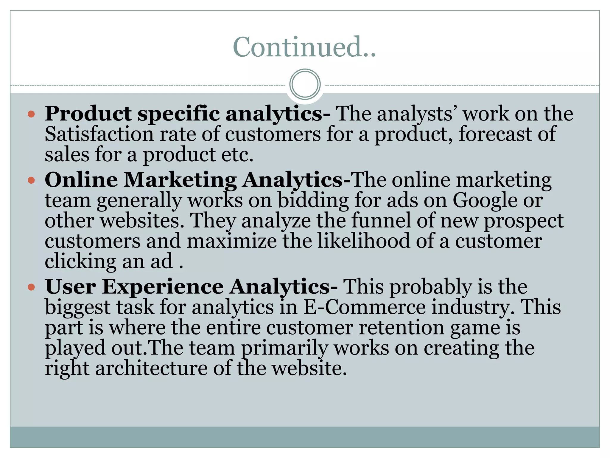 Business Analytics in ecommerce | PPTX
