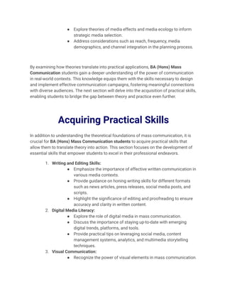 BA in Mass comunication | PDF
