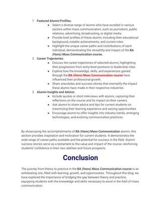 BA in Mass comunication | PDF