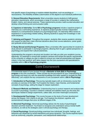 BA in Psychology | PDF