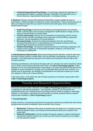 BA in Psychology | PDF