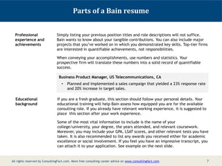 Bain Resume Sample | PPTX