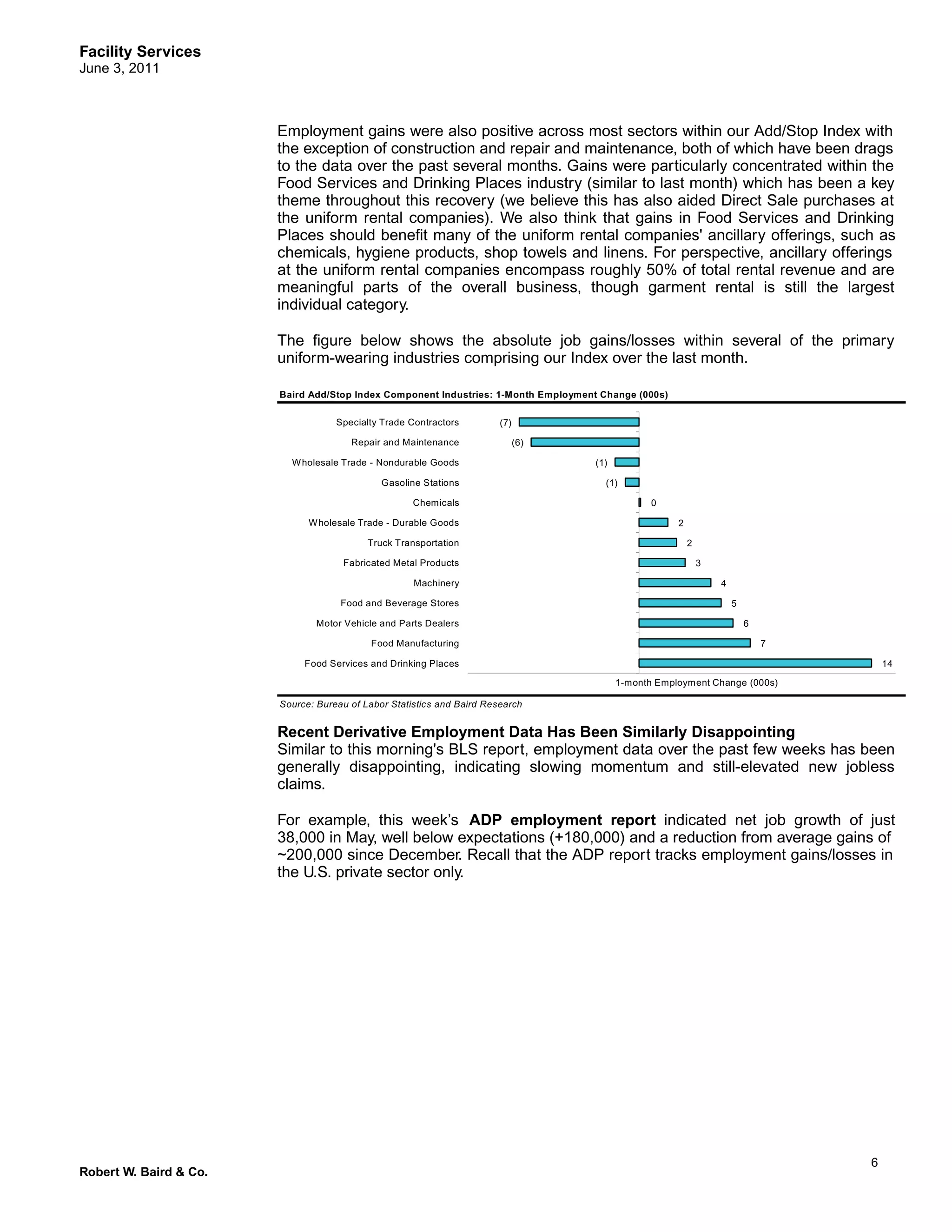 Baird Perspective on Uniform Industry: Good News | PDF