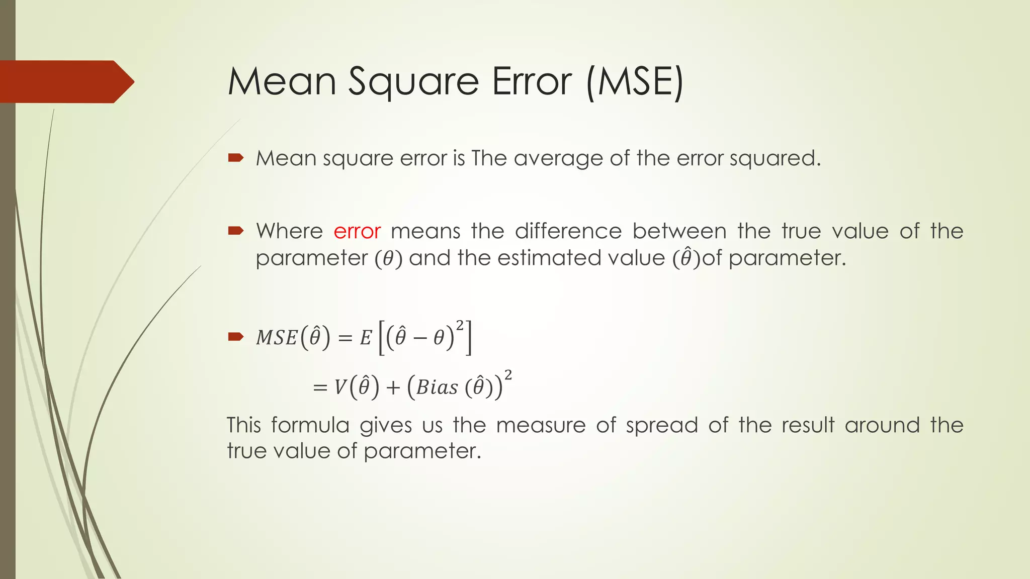 Bias and Mean square error | PDF