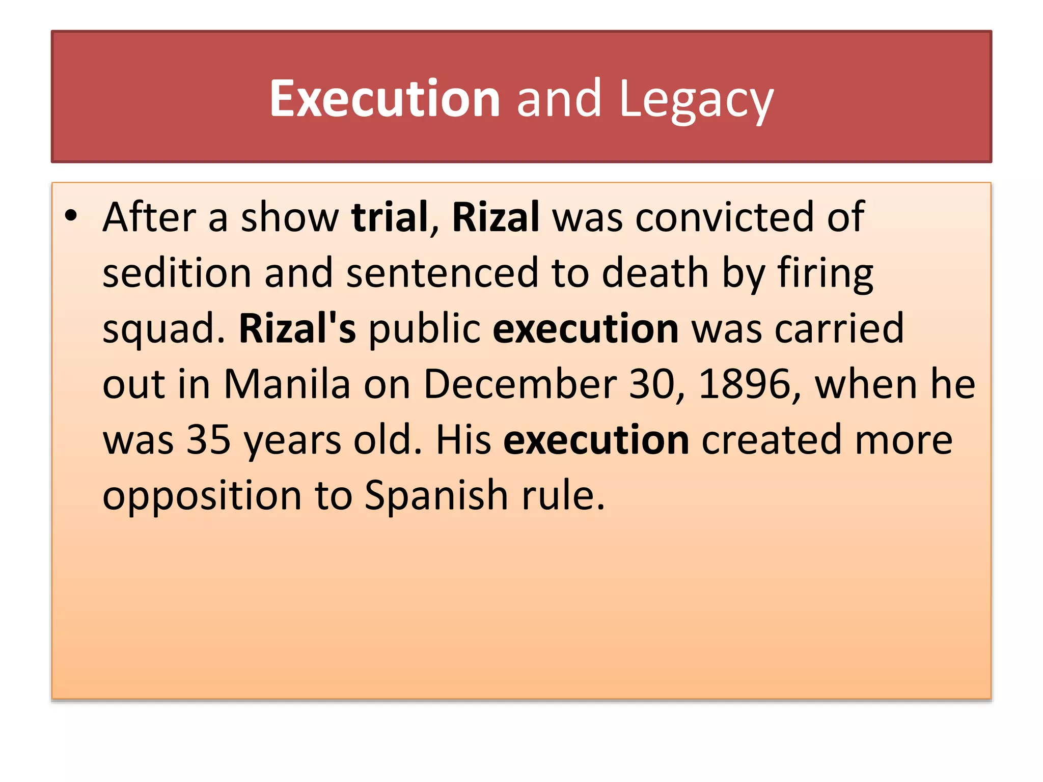 JOSE RIZAL: TRIAL, EXECUTION AND MARTYRDOM | PPTX
