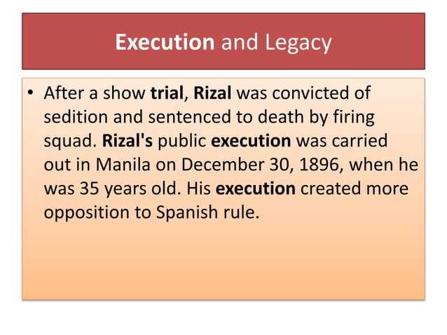 JOSE RIZAL: TRIAL, EXECUTION AND MARTYRDOM | PPTX