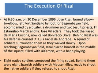 JOSE RIZAL: TRIAL, EXECUTION AND MARTYRDOM | PPTX