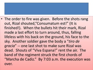 JOSE RIZAL: TRIAL, EXECUTION AND MARTYRDOM | PPTX
