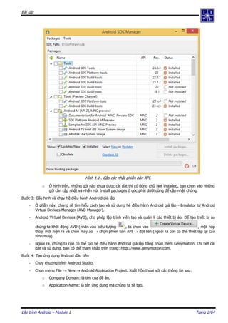 Bài tập Lập trinh viên thiết bị di động | PDF