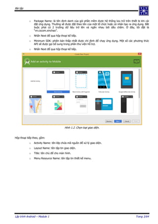 Bài tập Lập trinh viên thiết bị di động | PDF