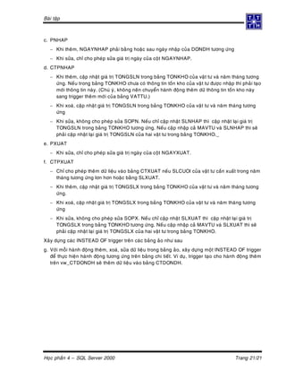 Bai tap hp4 - sql server 2000 | PDF