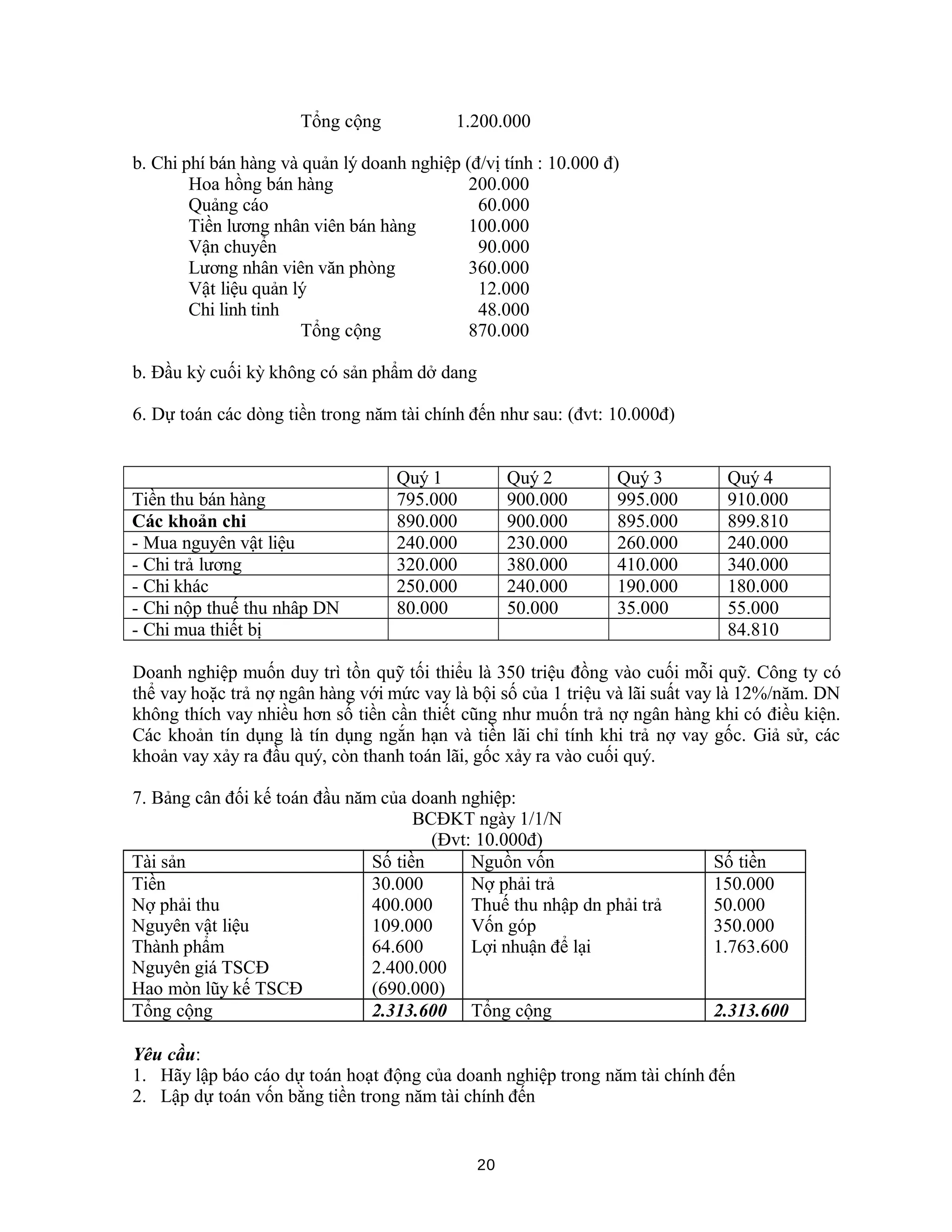 Baitap ke-toan-quan-tri | DOC