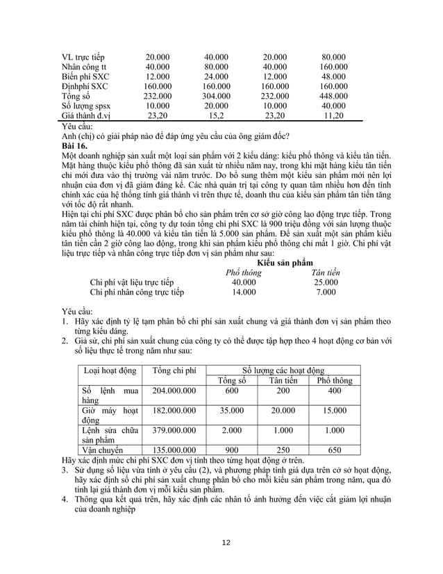 Baitap ke-toan-quan-tri | PDF