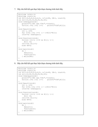 Bài tập ôn lập trình | PDF