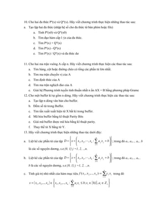 Bài tập ôn lập trình | PDF