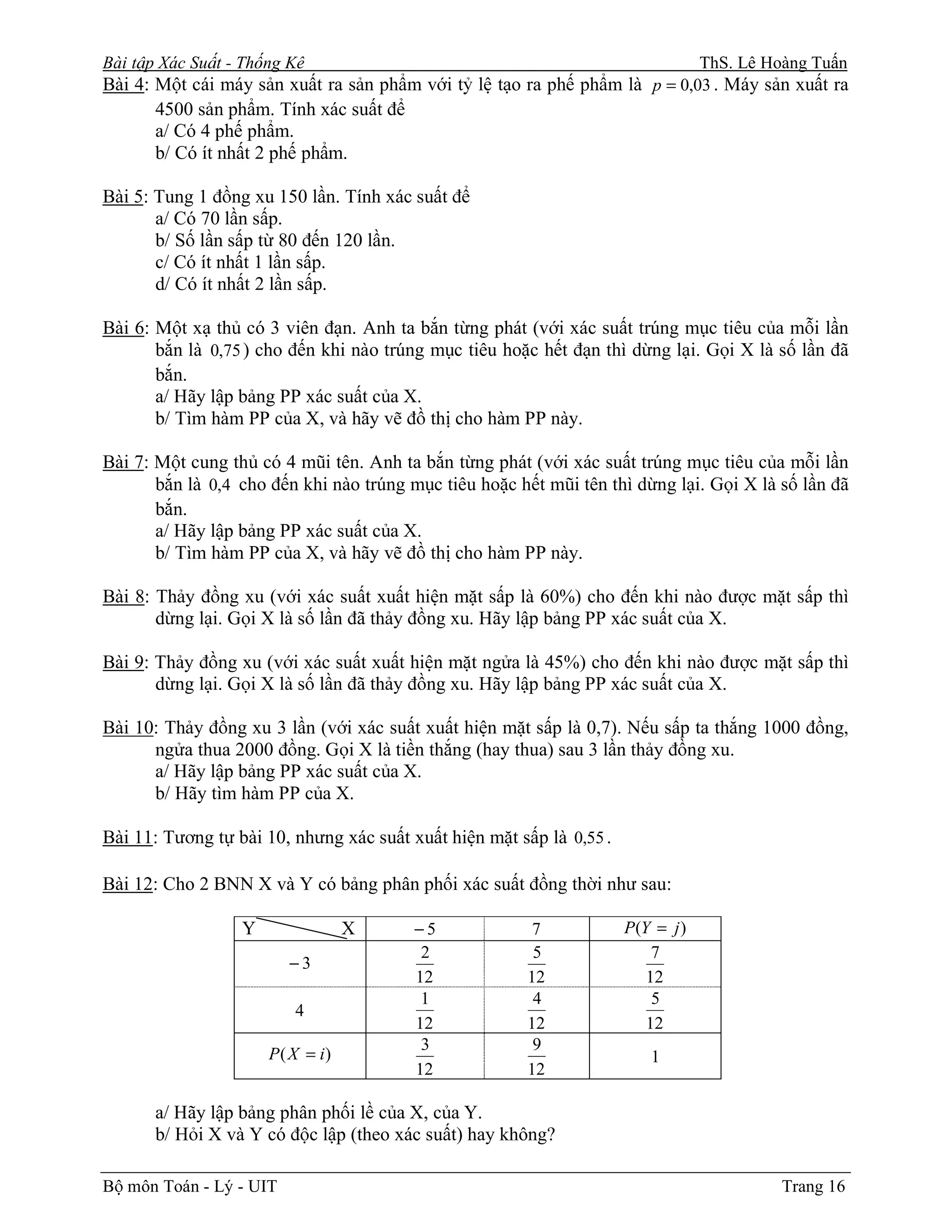 Baitap xstk-uit | PDF