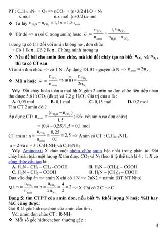 Bai tap aminaminoaxit hay co dap an | DOC