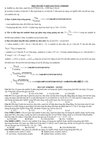 Bai tap andehit in | PDF