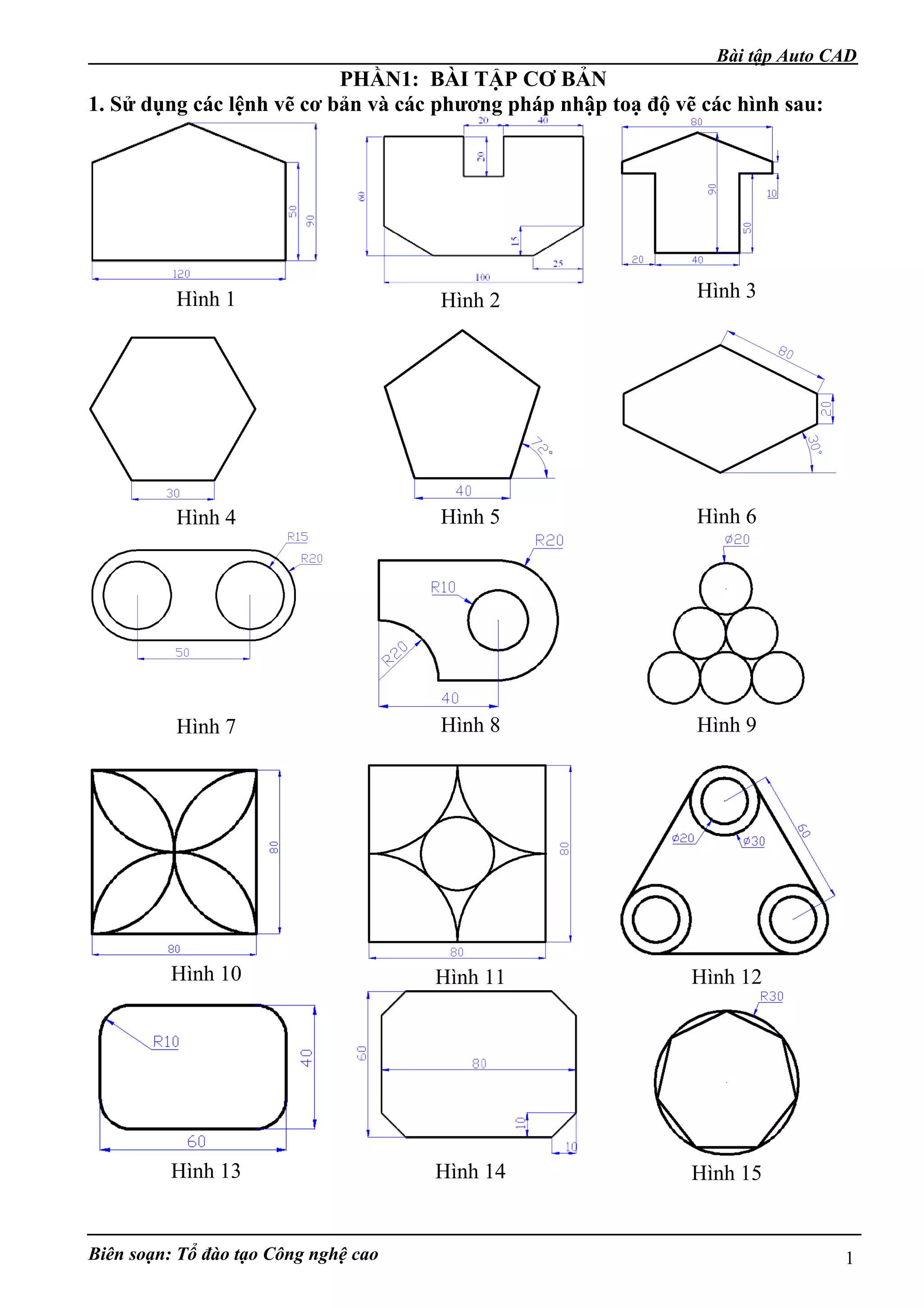 Bai tap auto_cad_nang_cao | DOC