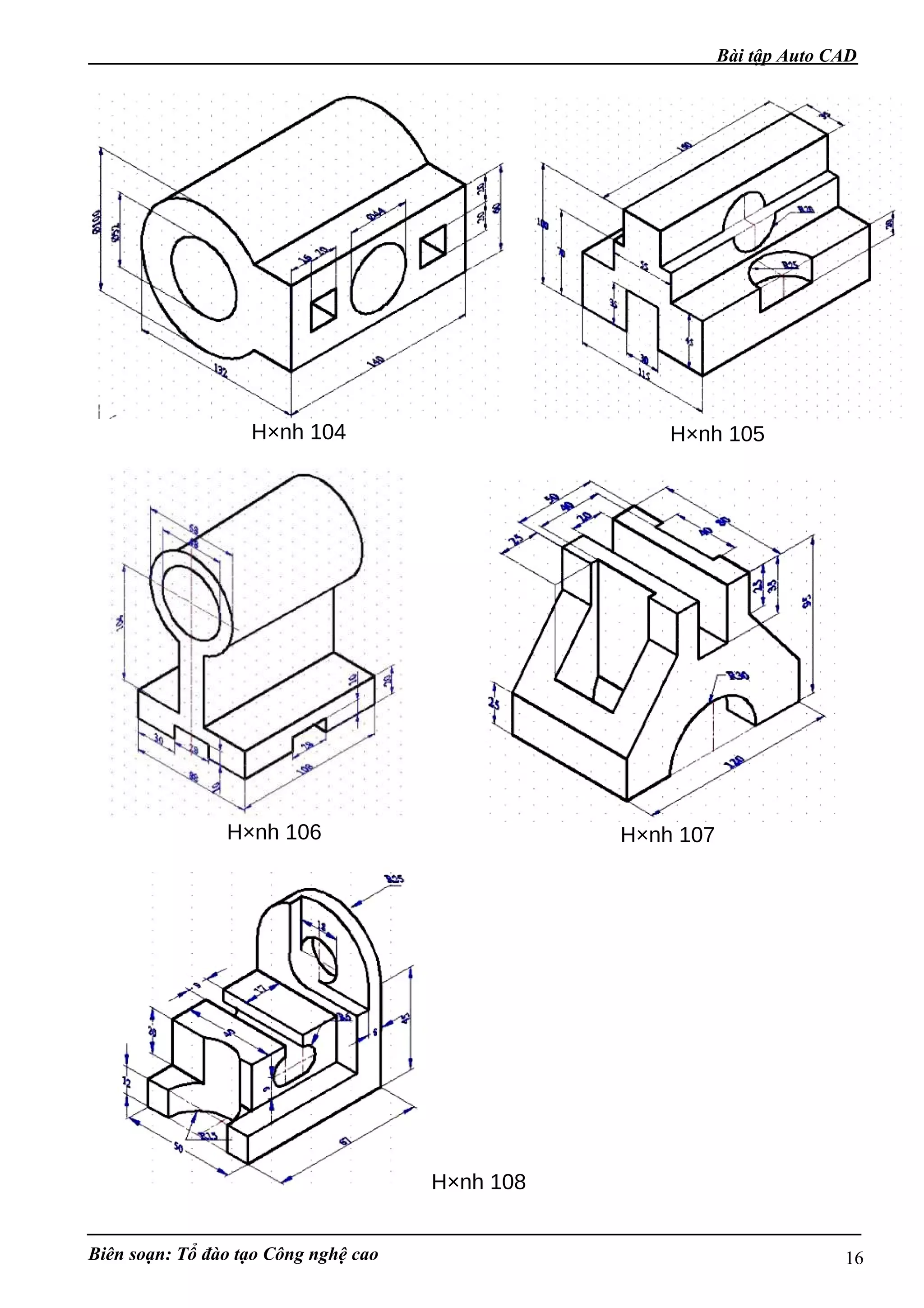 Bai tap auto_cad_nang_cao | DOC