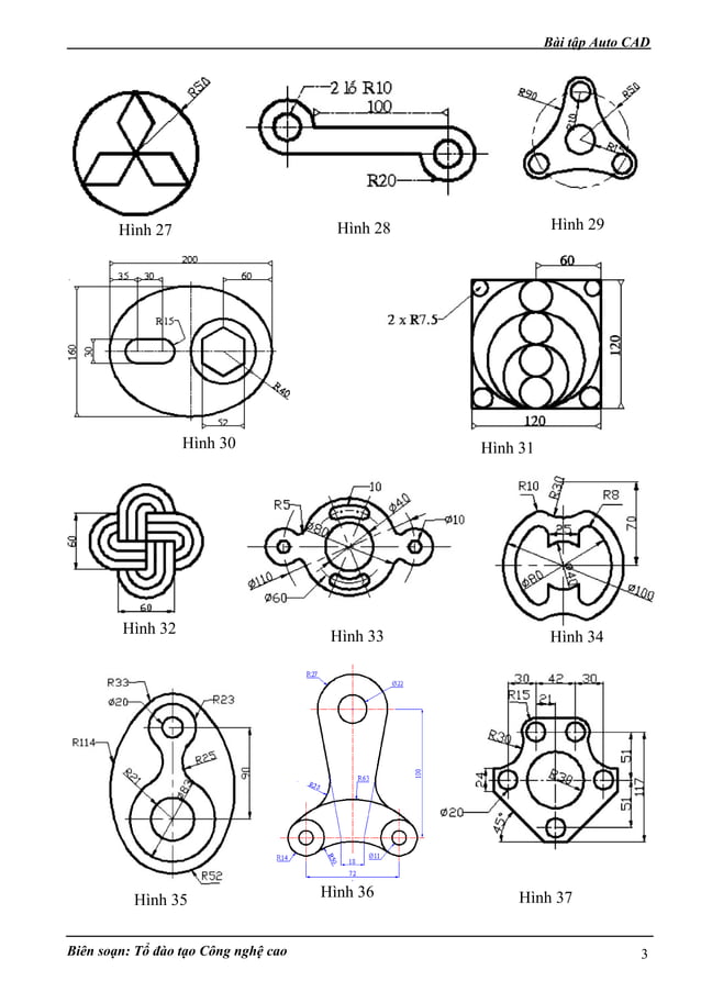 Bai tap auto_cad_nang_cao | DOC