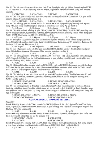 Bai tap axit cacboxylic | DOC