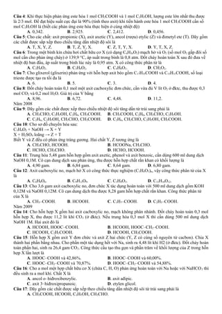 Bai tap axit cacboxylic | DOC