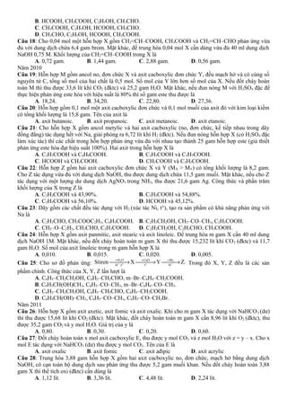 Bai tap axit cacboxylic | DOC